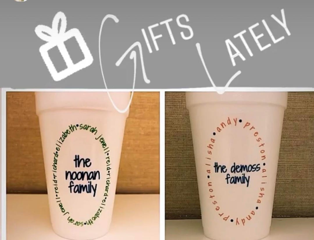 Family Circle Styrofoam Cups ~ Custom - Etsy