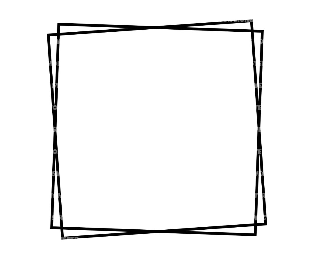 Double Square Frame Svg, Square Monogram Svg, Square Wreath Svg, Square ...