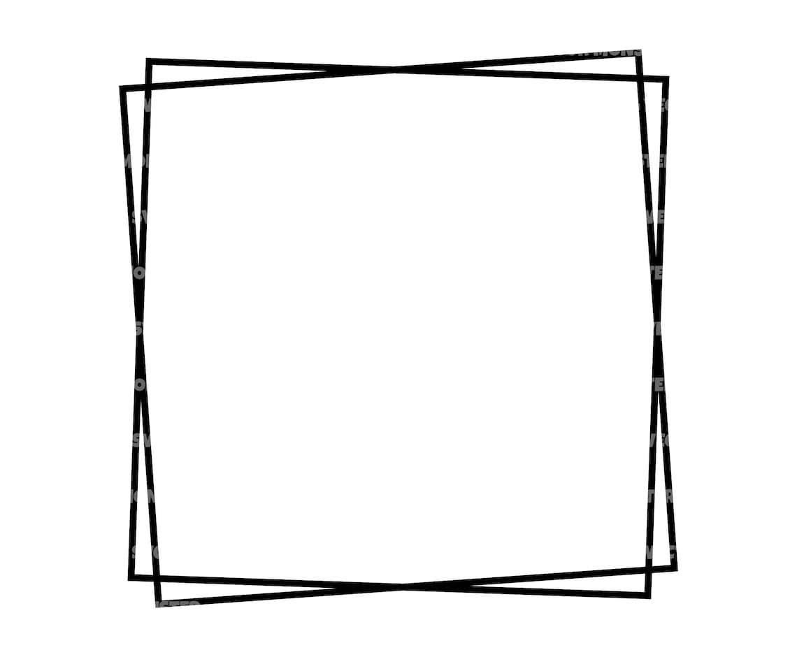 Double Square Frame Svg, Square Monogram Svg, Square Wreath Svg, Square ...