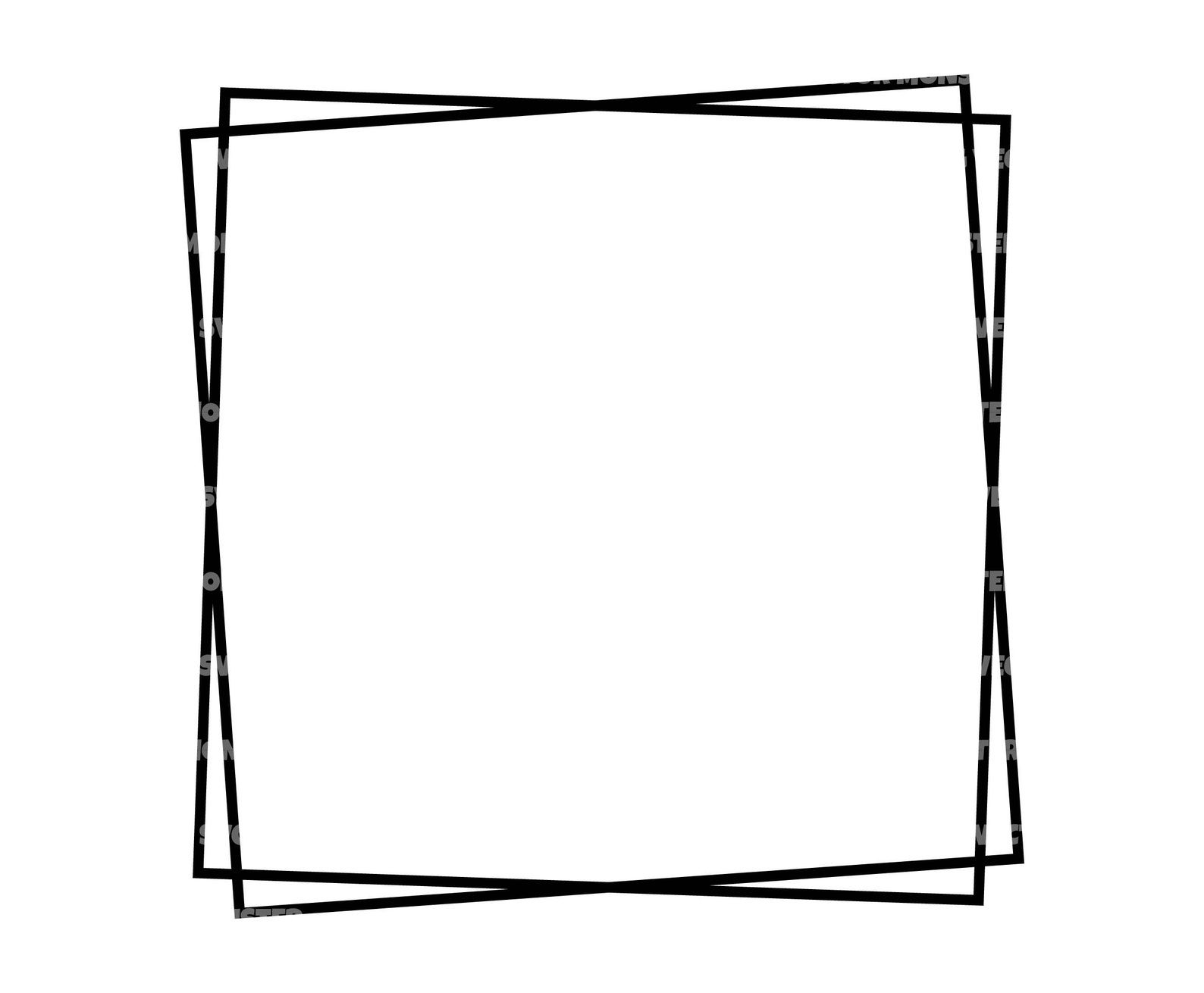 Double Square Frame Svg, Square Monogram Svg, Square Wreath Svg, Square ...