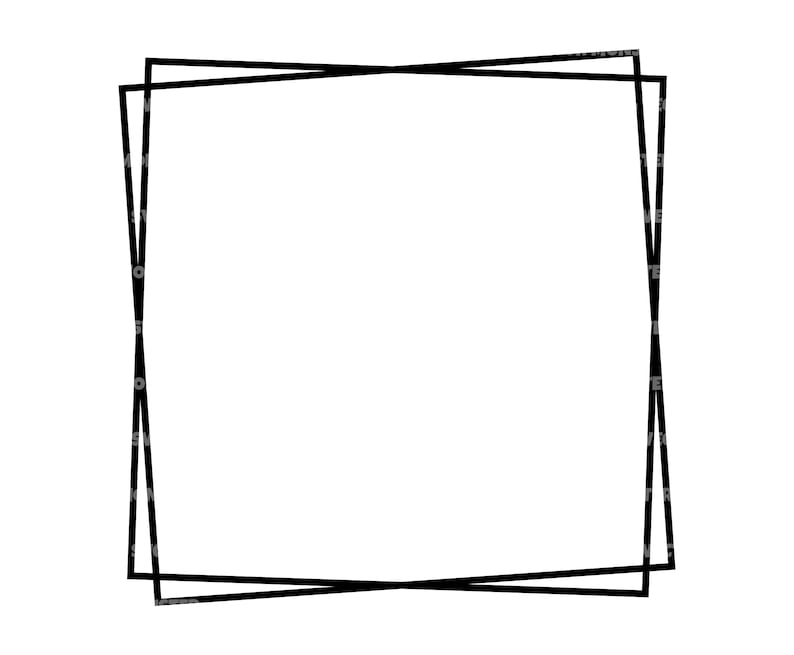Double Square Frame Svg, Square Monogram Svg, Square Wreath Svg, Square ...