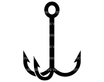 Treble Hook Svg - Etsy