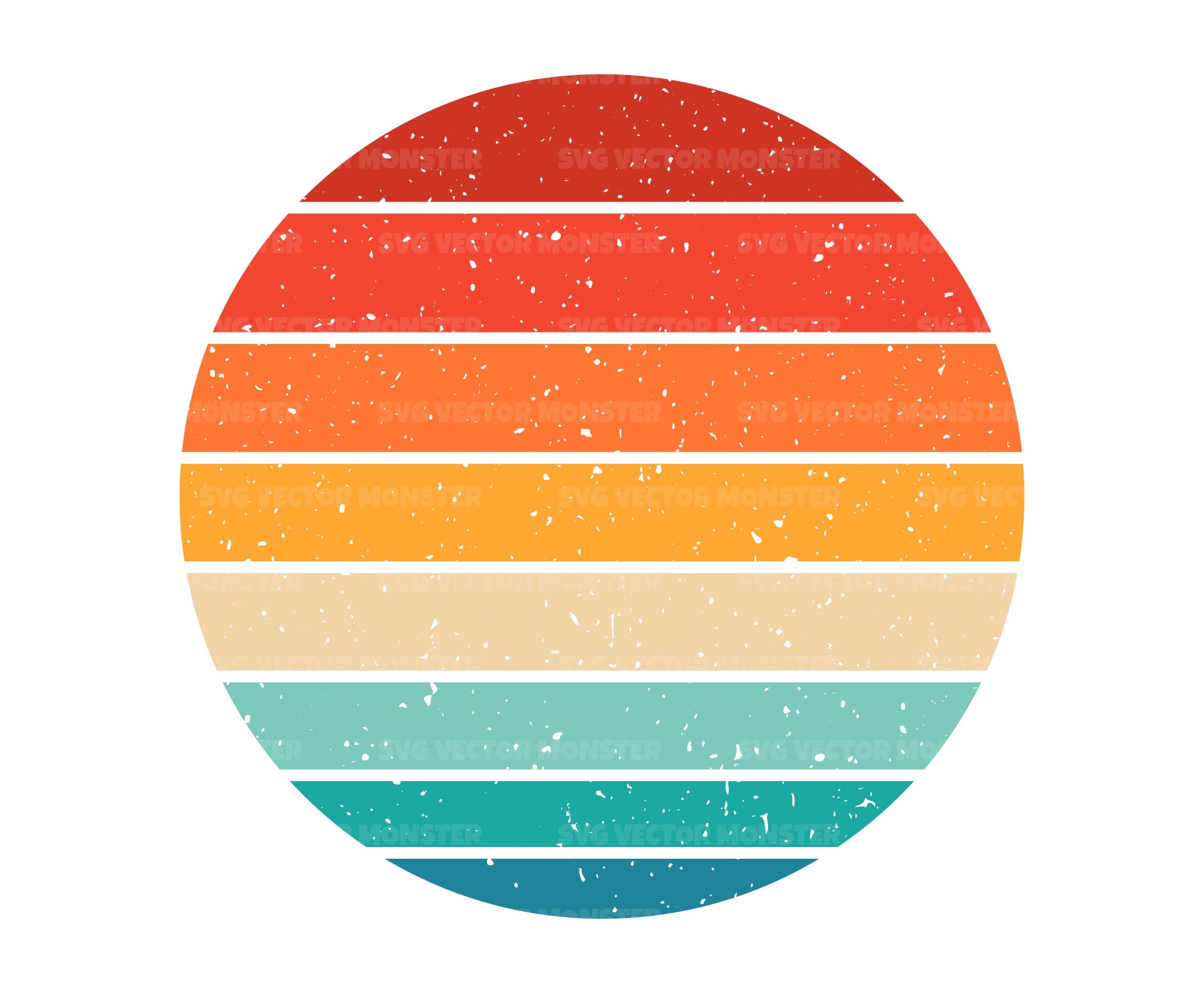 Retro Grunge Sunset Svg Beach Vibes Svg Summer. Vector Cut - Etsy