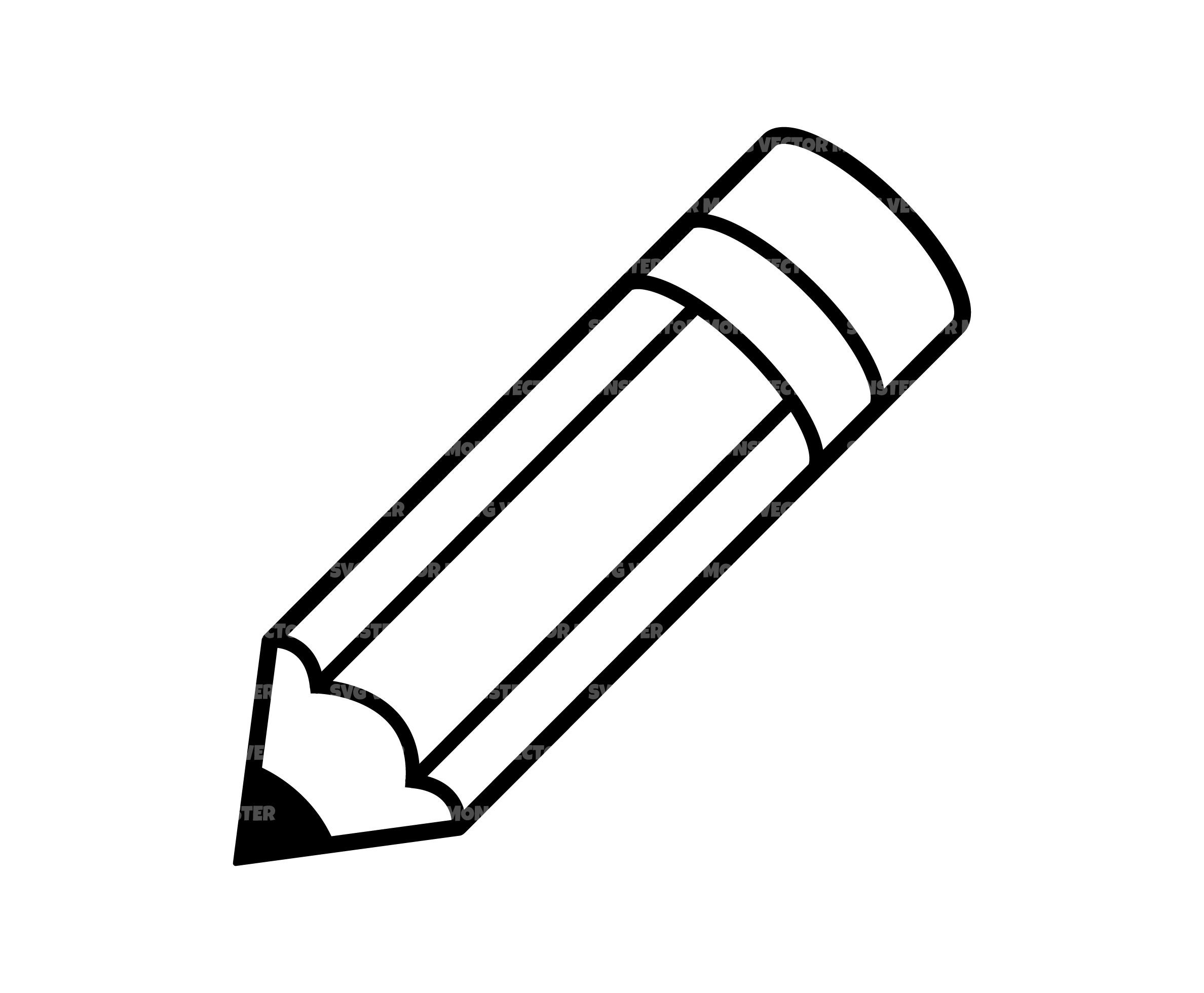 Pencil Svg, School Svg, Teacher Svg. Vector Cut File for Cricut ...