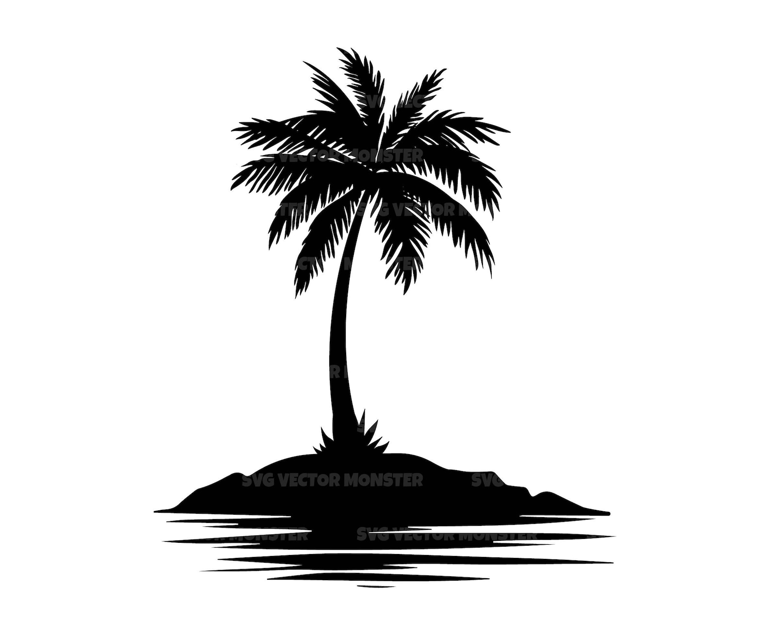 Palm Tree Svg, Palm Tree Png. Vector Cut File Cricut, Silhouette, Pdf ...