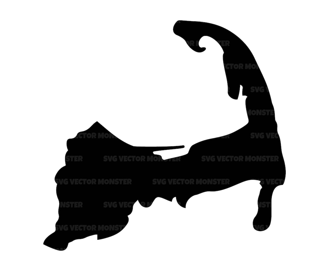 Cape Cod Map Svg, Massachusetts Svg, America State Map Svg. Vector Cut ...