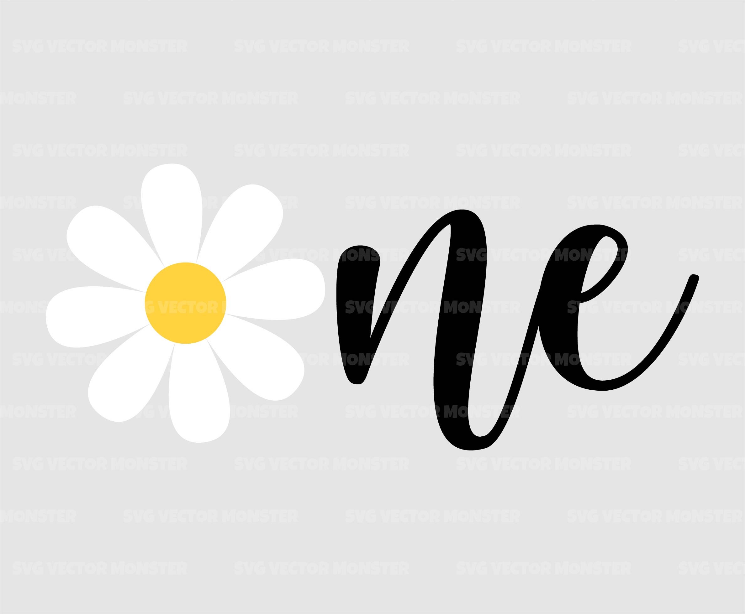 Daisy Flower One Svg 1st Birthday Svg First Birthday Svg - Etsy