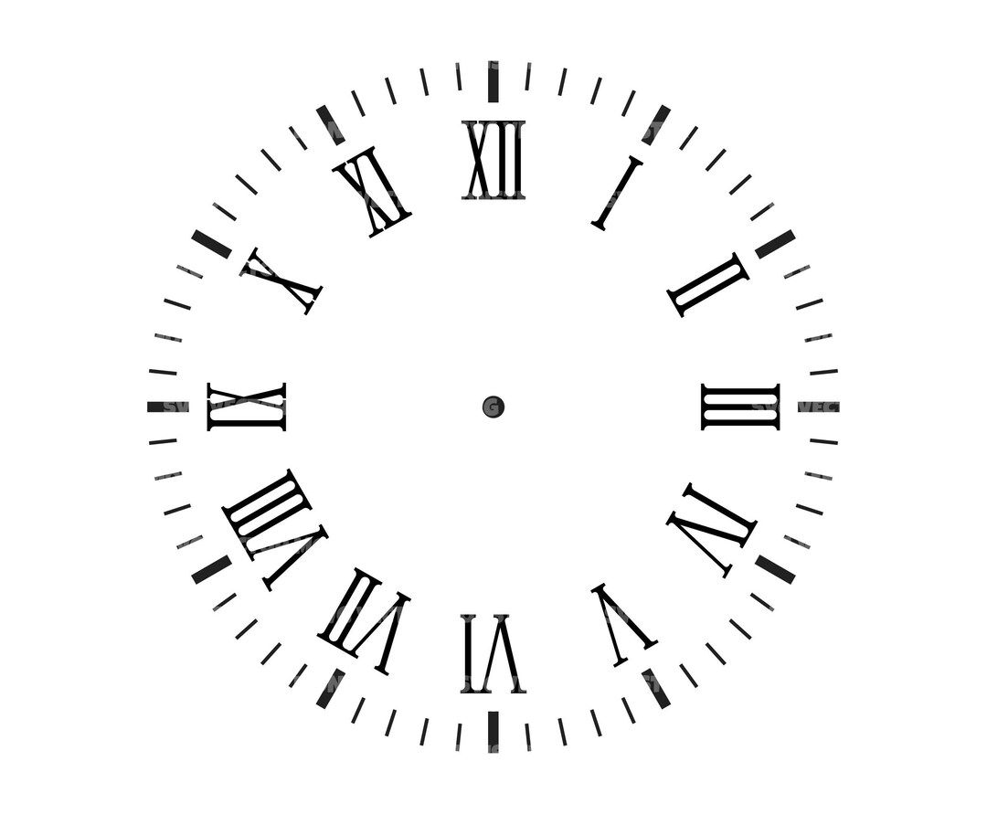 Clock Face Svg, Clock Numbers Svg, Roman Numerals Svg, Horloge Svg, Time Svg. Vector Cut File ...