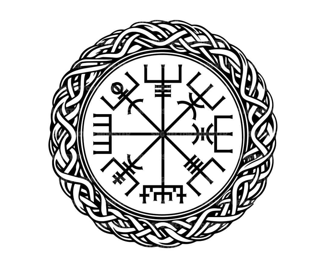 Vegvisir Svg, Viking Compass Svg, Valhalla, Nordic Symbol, Scandinavian ...