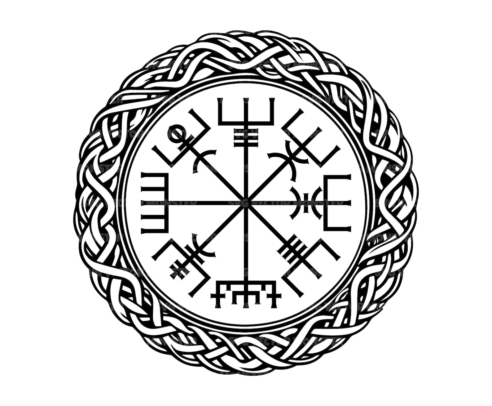 Vegvisir Svg, Viking Compass Svg, Valhalla, Nordic Symbol, Scandinavian ...