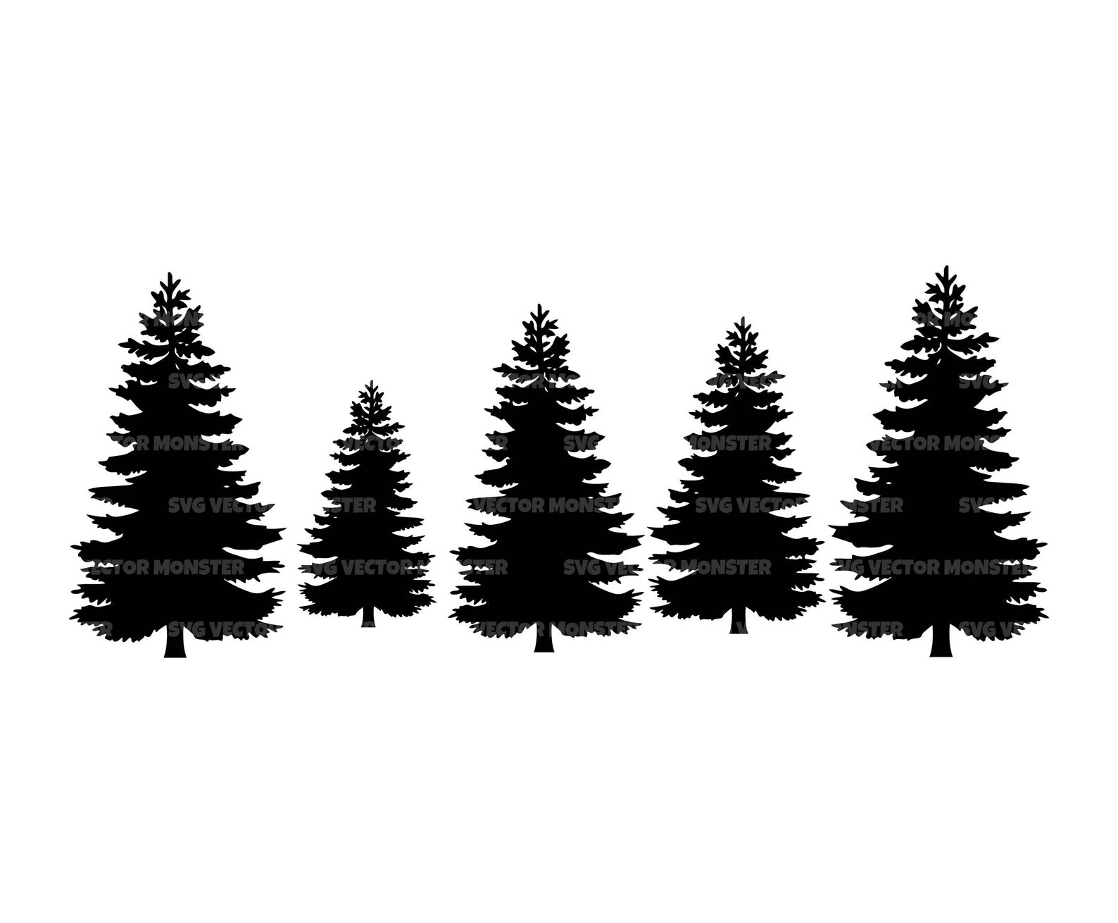 Forest Svg, Trees Svg, Woods Svg, Nature Svg, Wildlife. Vector Cut File ...