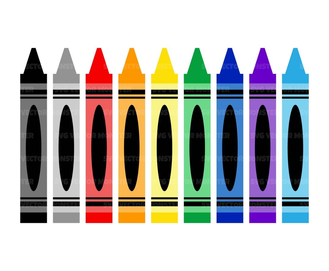 Crayons Svg, Teacher Svg, Back to School Svg, Crayon Set, Kids Color ...