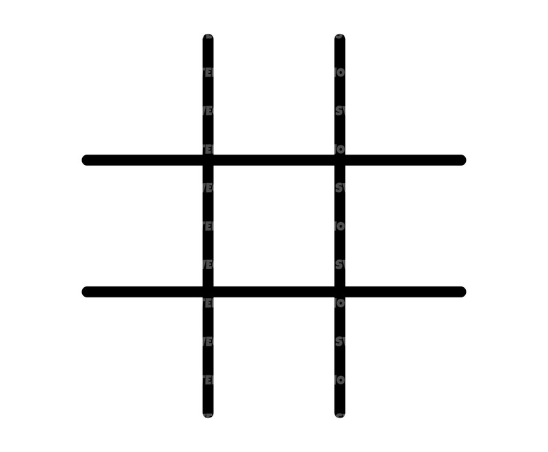 Tic Tac Toe Svg, Tic Tac Toe Grid Svg. Vector Cut File for Cricut ...
