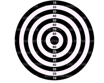 Bullseye SVG Vector Images Silhouette Clip Art Target SVG - Etsy