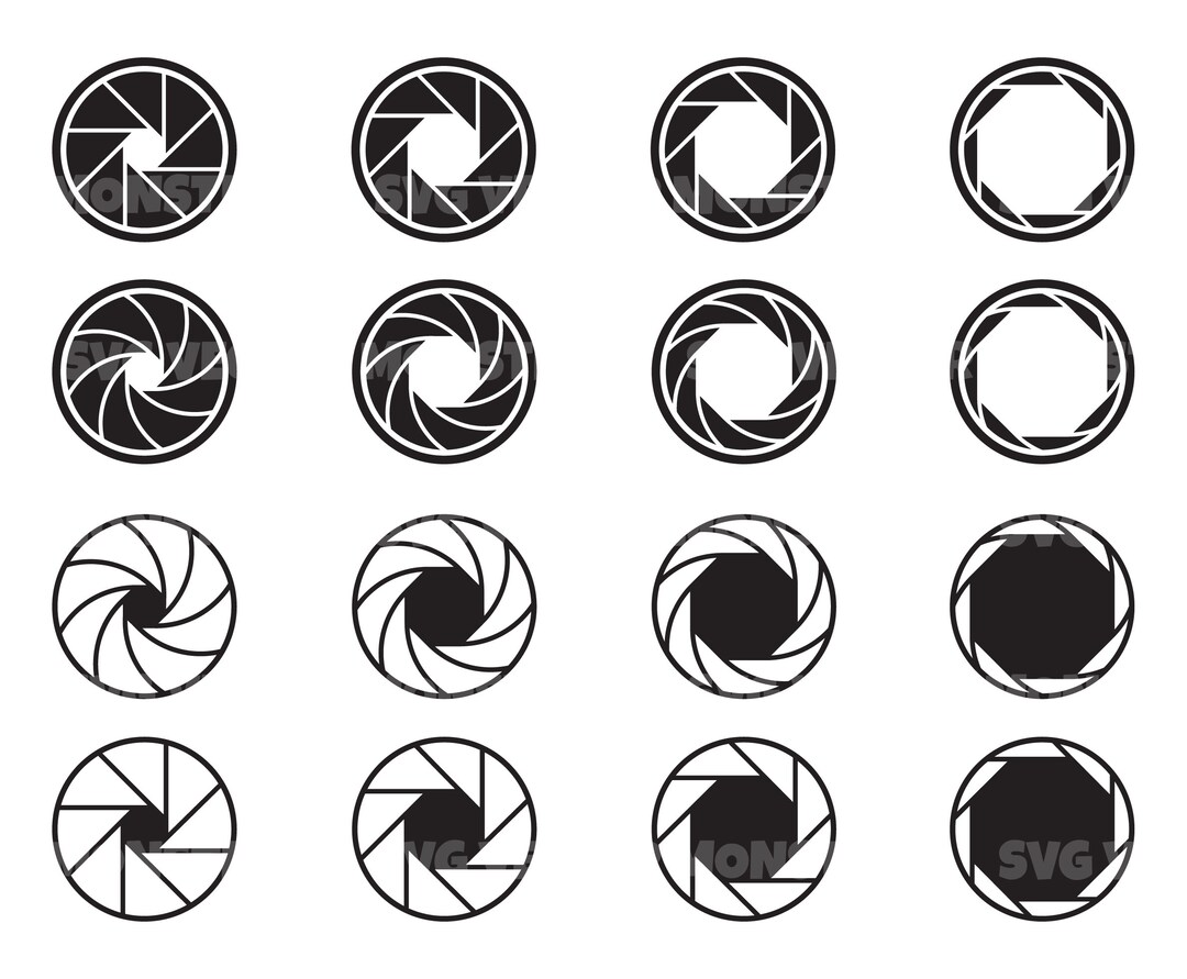 Camera Shutter Svg, Camera Lens Svg, Photography Svg Vector Cut File ...