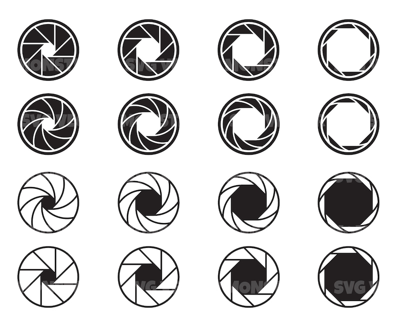 Camera Shutter Svg, Camera Lens Svg, Photography Svg Vector Cut File ...