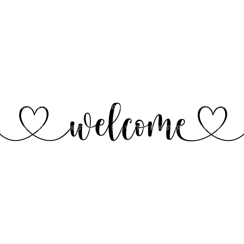 Welcome Door Decal - Etsy