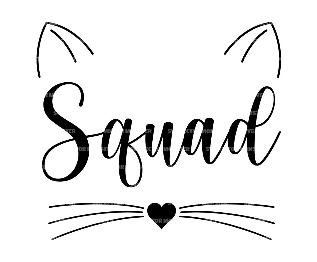 Bride Squad Svg, Cat Face Svg, I'm Getting Meowied Svg. Vector Cut File ...