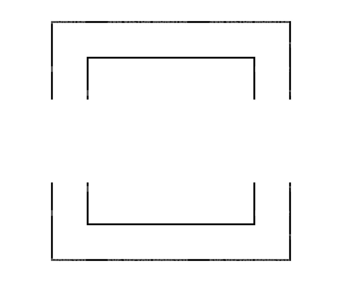 Double Square Frame Svg Square Monogram Svg Square Split | Etsy