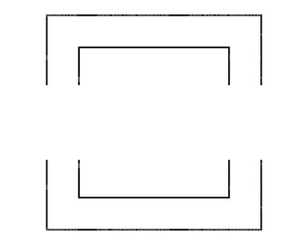 Split Border Square Svg - Etsy