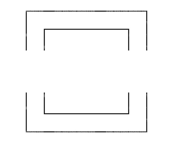 Double Square Frame Svg Square Monogram Svg Square Split | Etsy