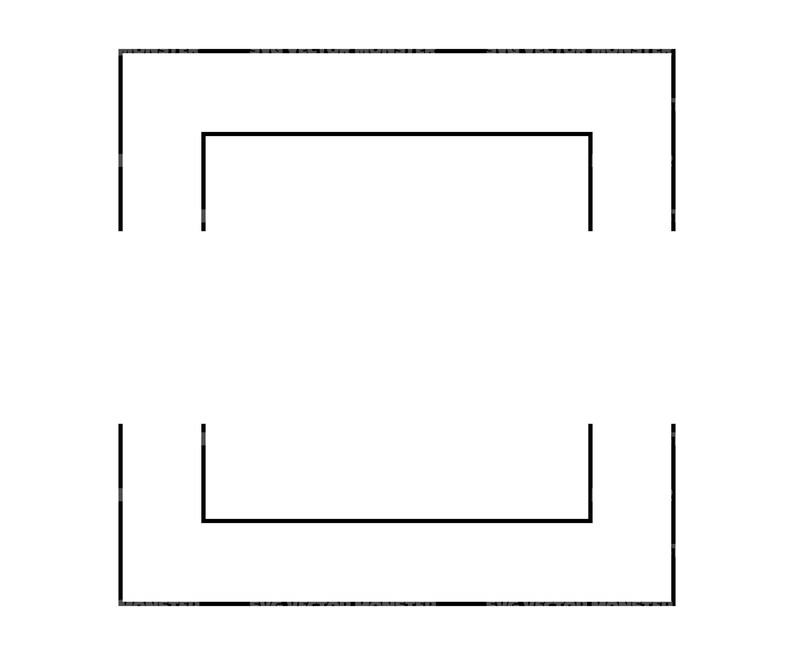 Double Square Frame Svg Square Monogram Svg Square Split | Etsy