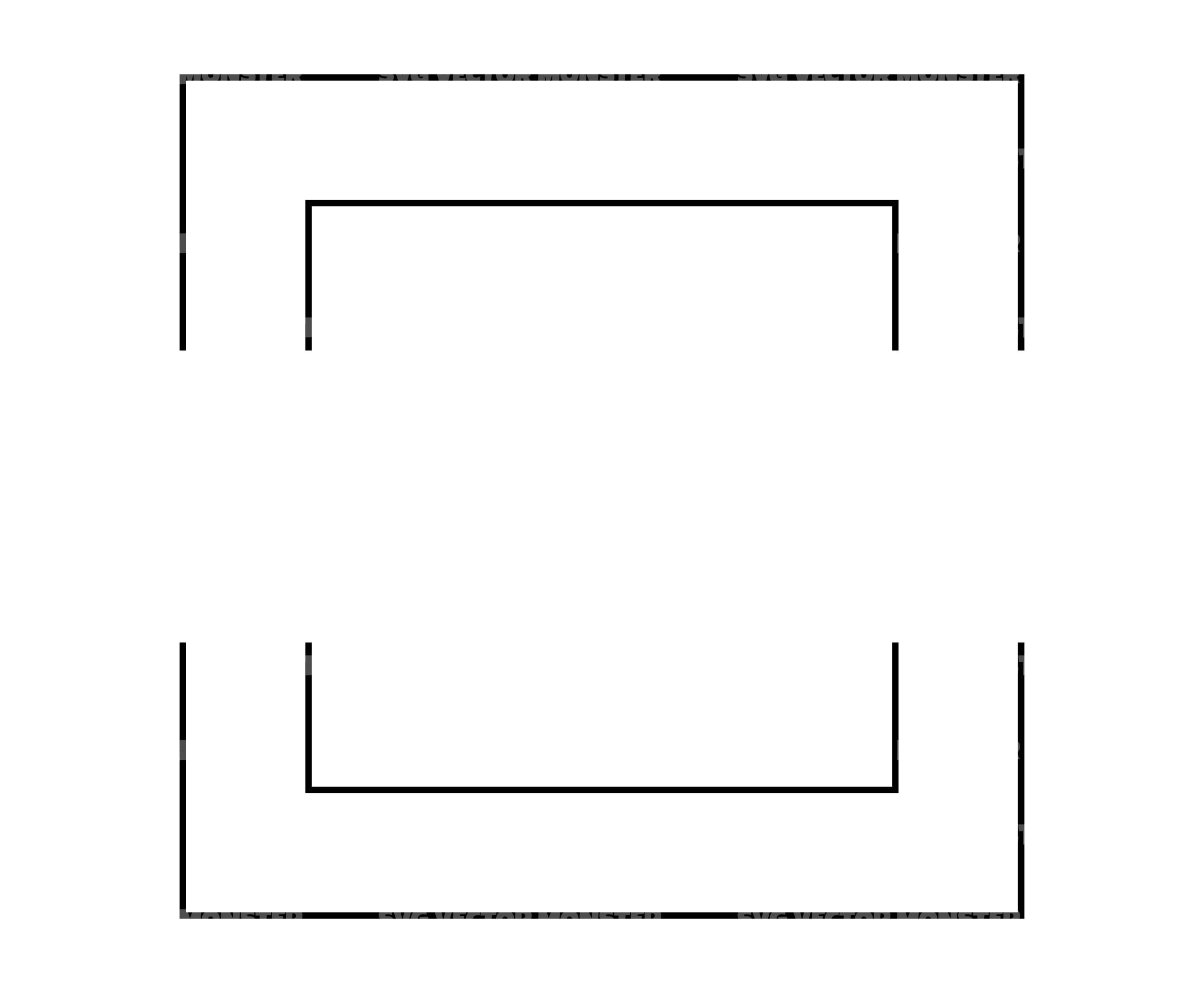 Double Square Frame Svg Square Monogram Svg Square Split - Etsy