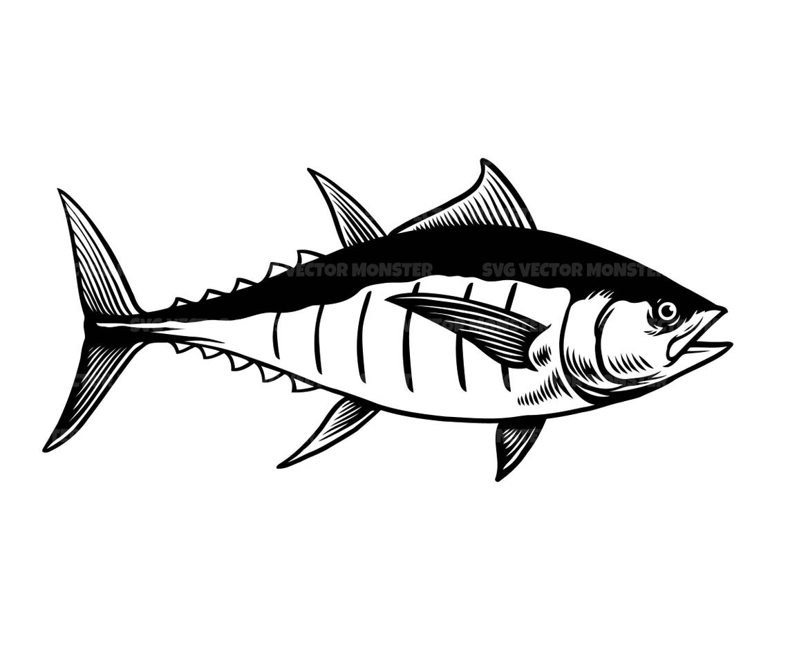 Tuna Fish Svg, Tuna Fish Png, Bass Fishing, Fisherman, Bass Fish ...