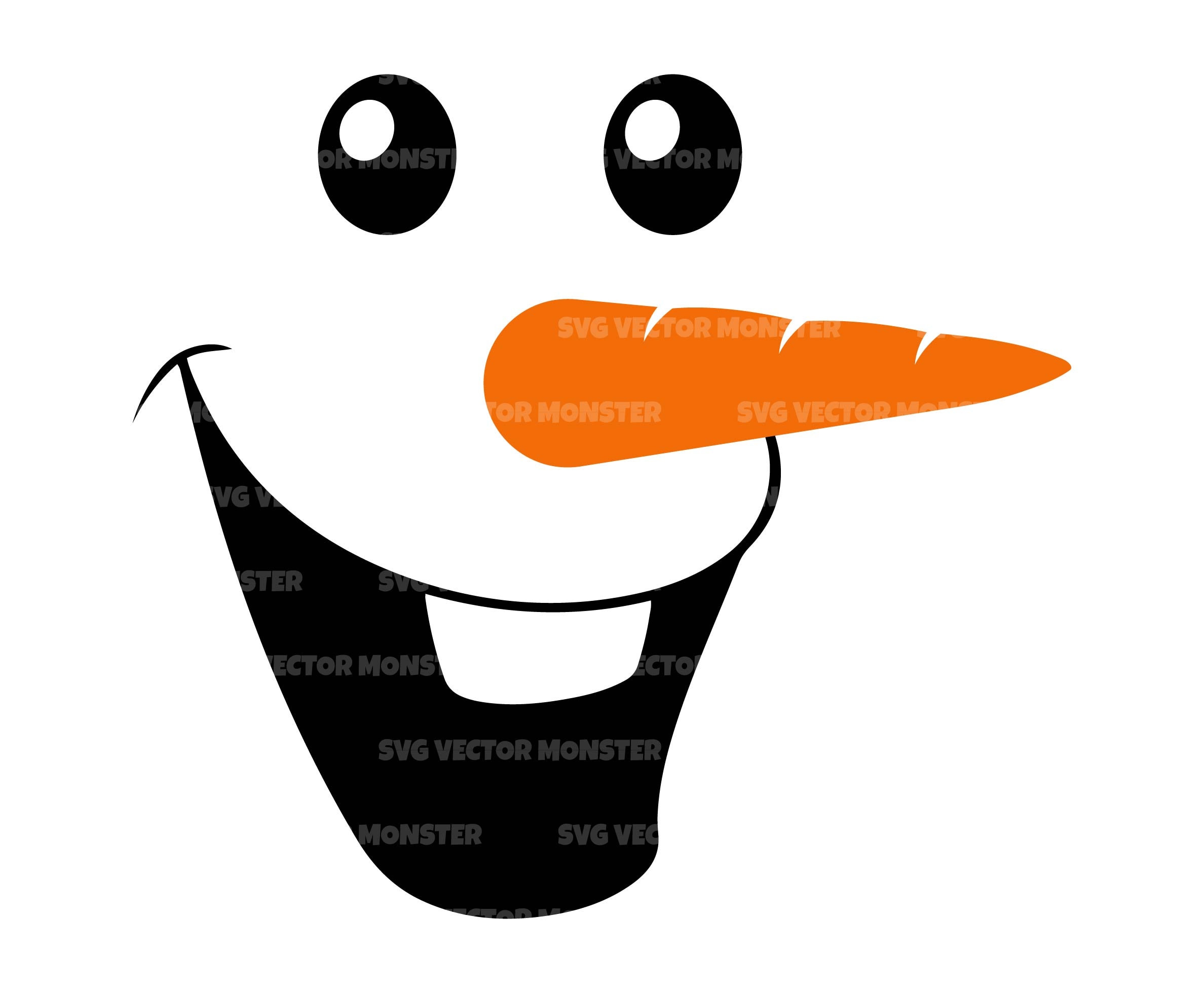 Smiling Snowman Face Svg Cute Snowman Merry Christmas. - Etsy