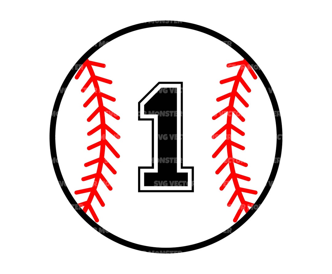 Baseball Number One Svg, Baseball Birthday Svg, First Birthday Svg ...