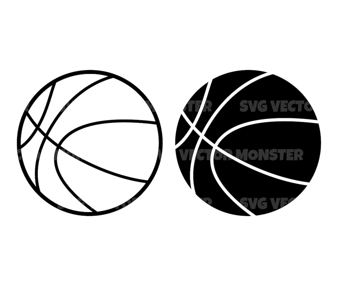 Basketball Svg. Vector Cut File for Cricut, Silhouette, Pdf Png Eps Dxf ...