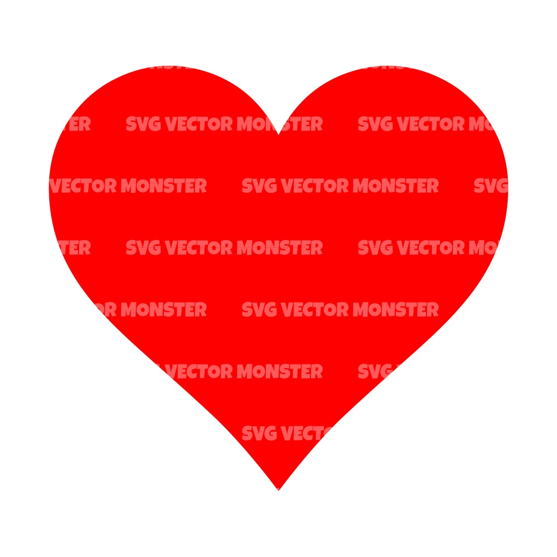 Red Heart Svg. Vector Cut File for Cricut Silhouette Pdf Png | Etsy