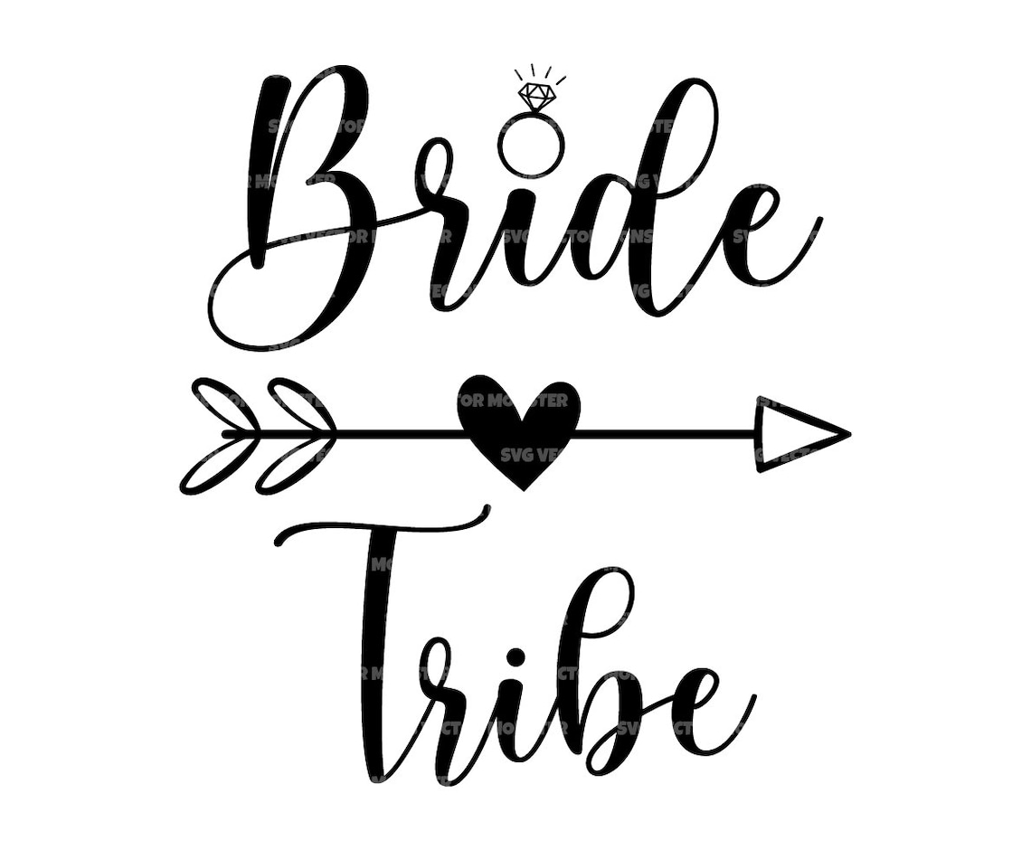 Papercraft Bride Tribe Svg Bride Svg Wedding Svg W005 Wedding Clip Art