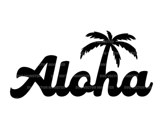 Mahalo SVG Beach Quote Beach Life Svg Aloha Hawaii Surf Palm Trees ...