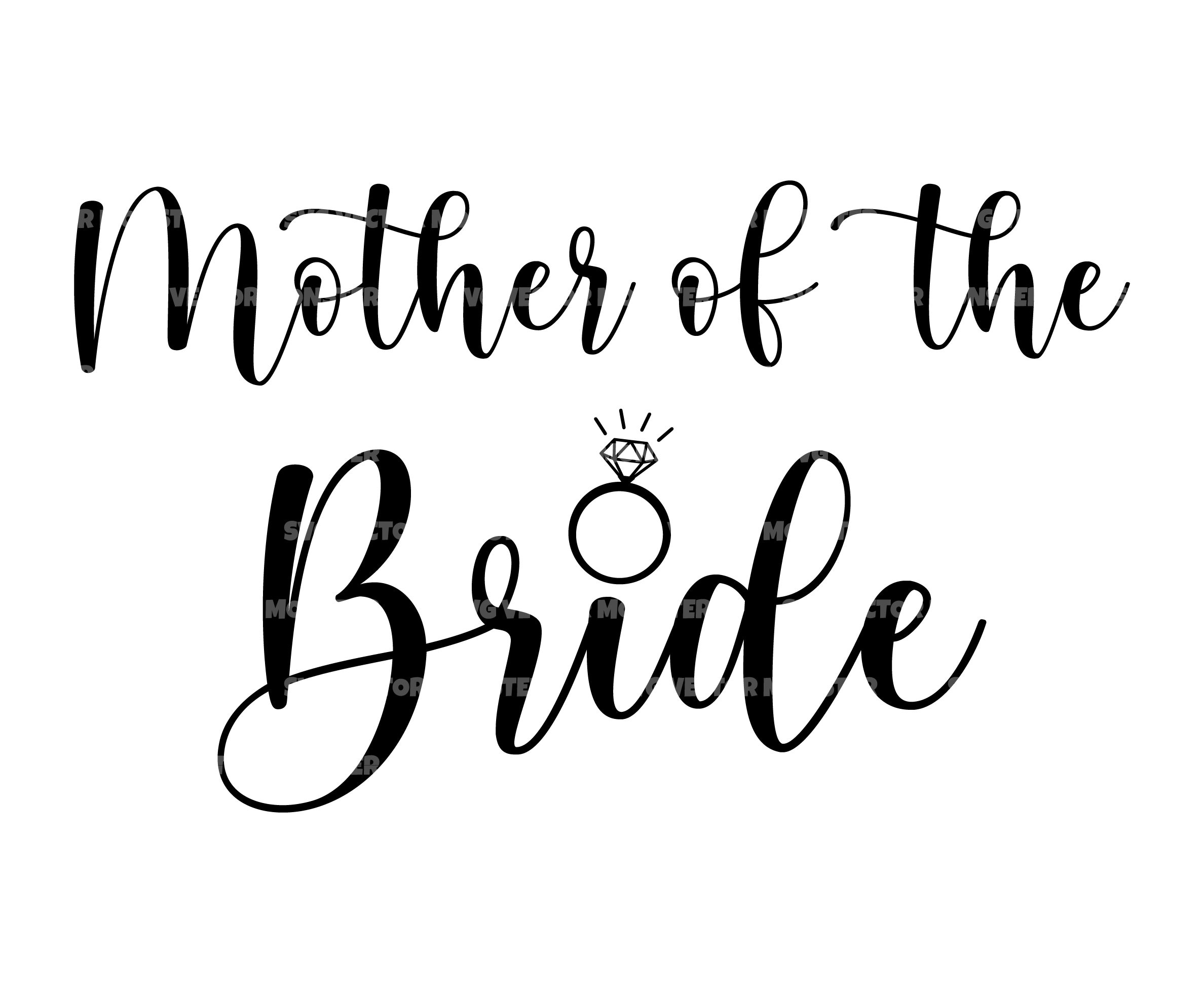 Mother of the Bride Svg Wedding Svg Bridal Party Svg. Vector | Etsy