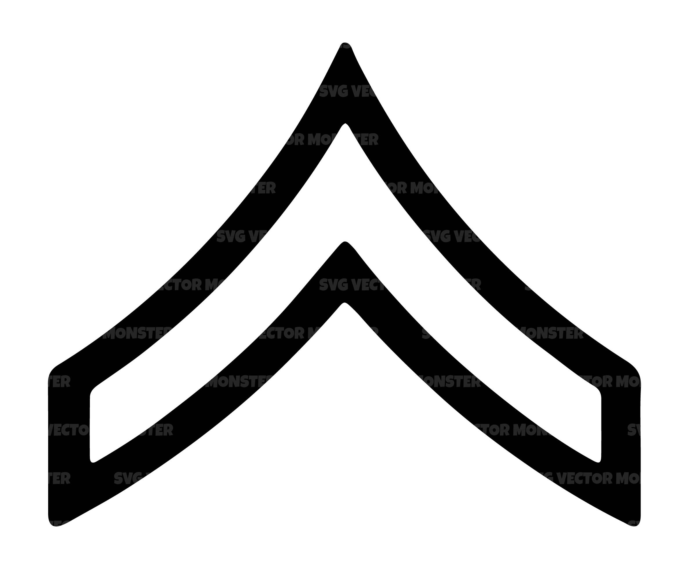 US Army Rank Svg Private Second Class Rank Svg Military - Etsy Australia