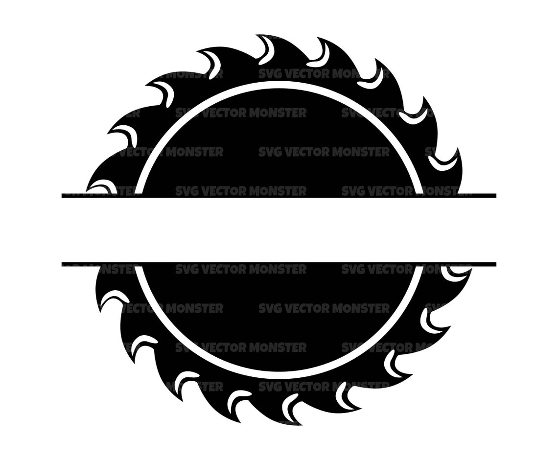 Saw Blade Svg Split Name Frame Monogram Svg Woodsman Svg - Etsy