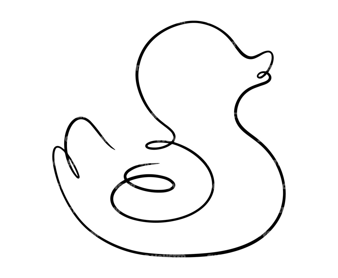 Duck Outline Drawing Easy
