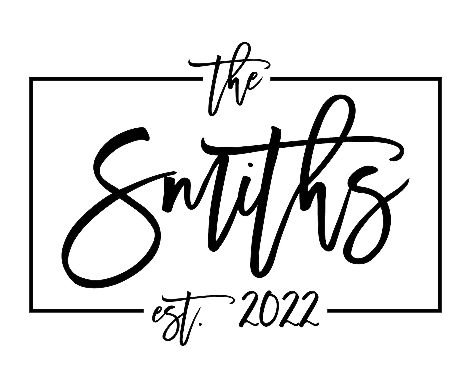 Custom Family Name Sign Svg, Personalized Last Name Monogram Svg ...