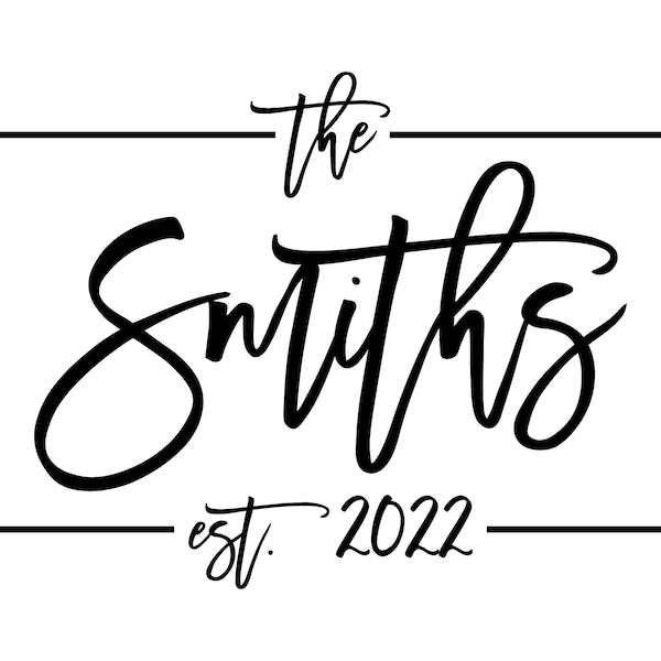 Last Name Svg - Etsy