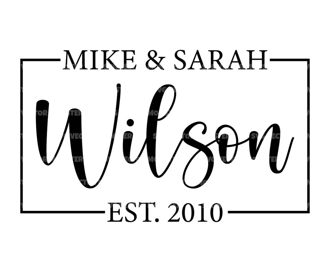 Custom Family Name Sign Svg, Personalized Family Last Name Sign Svg ...
