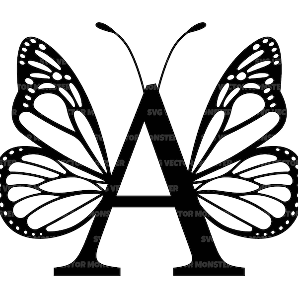 Butterfly Letter Decal - Etsy