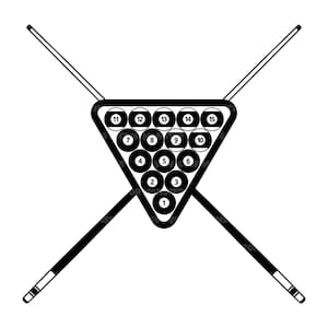 Pool Balls and Sticks Svg - Etsy