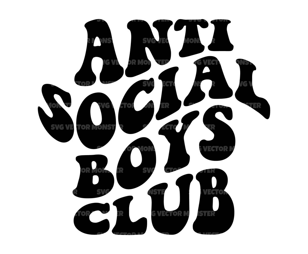 Anti Social Boys Club Svg Retro T-shirt Print Boys Gang - Etsy