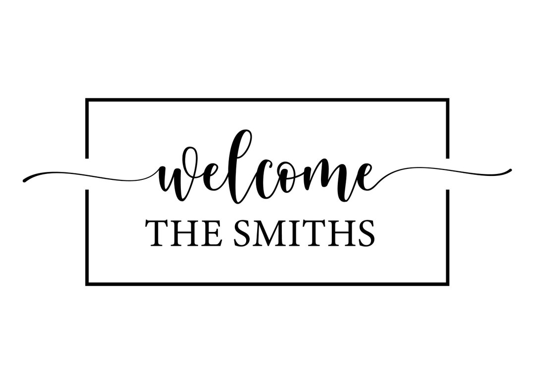 Custom Last Name Sign Svg, Personalized Family Name Monogram Svg ...