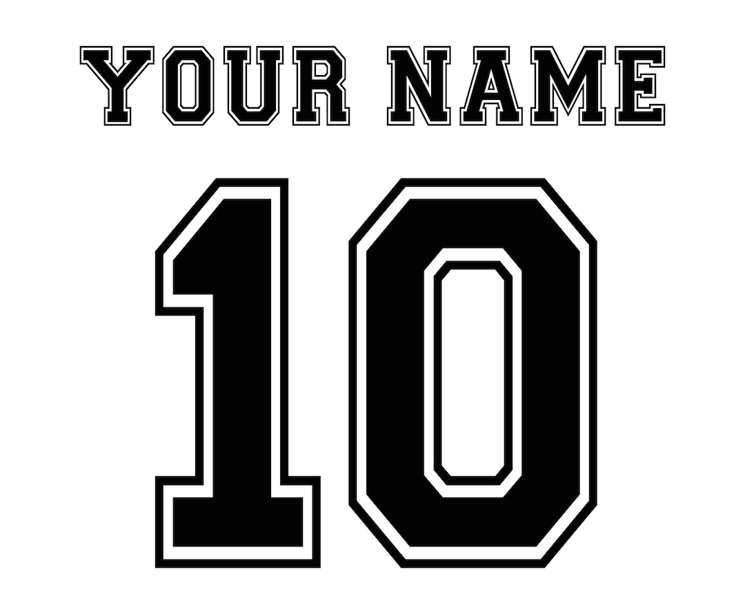 Custom Jersey Name Svg, Personalized Jersey Number Svg, Jersey Template ...