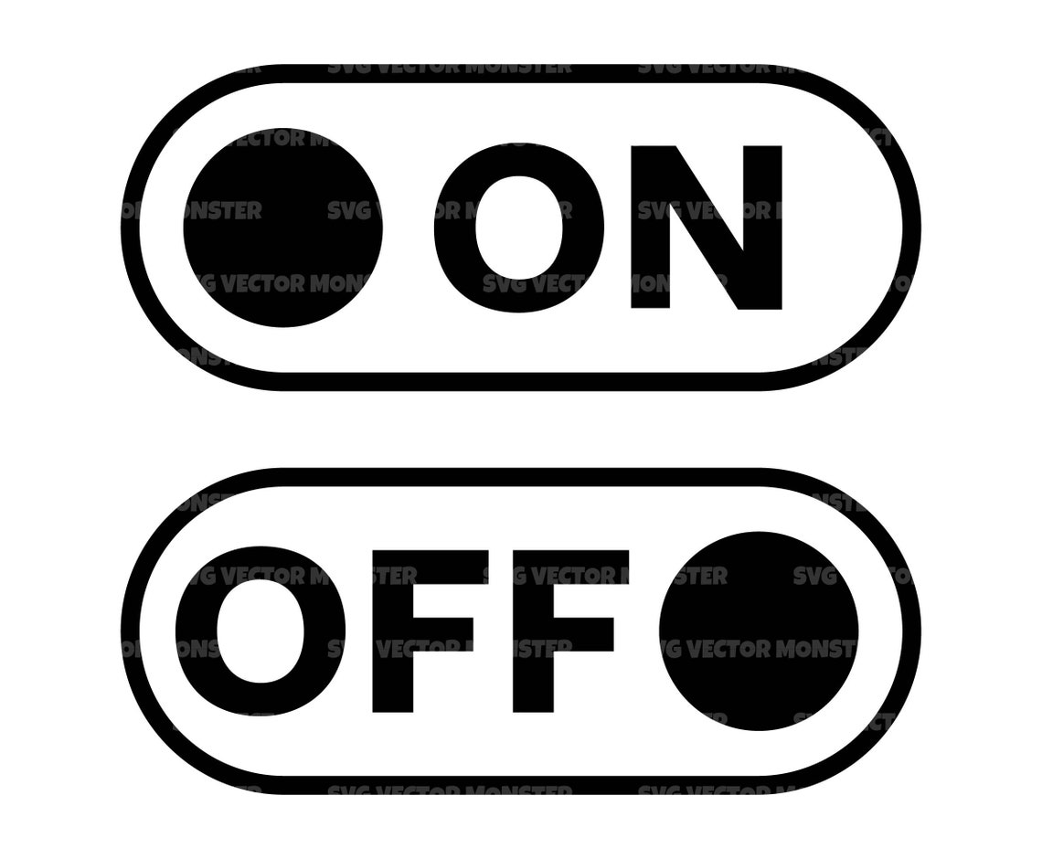 On off Switch Svg, on off Toggle Svg, Power Button Svg. Vector Cut File ...