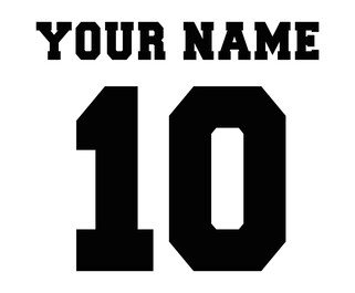 Team Number on Shirt - Etsy
