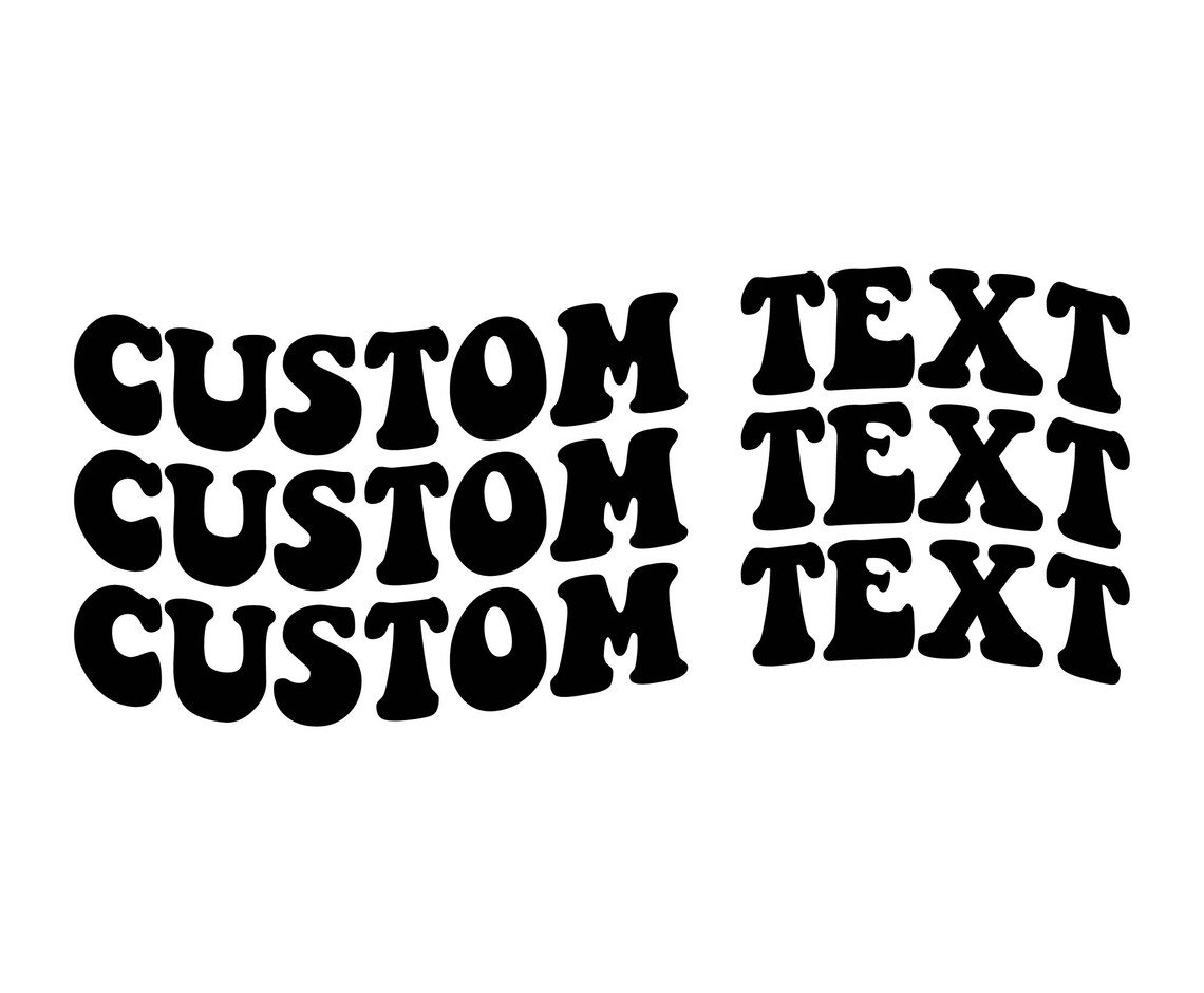 Custom Wavy Text Svg Personalized Retro Wavy Text Svg - Etsy