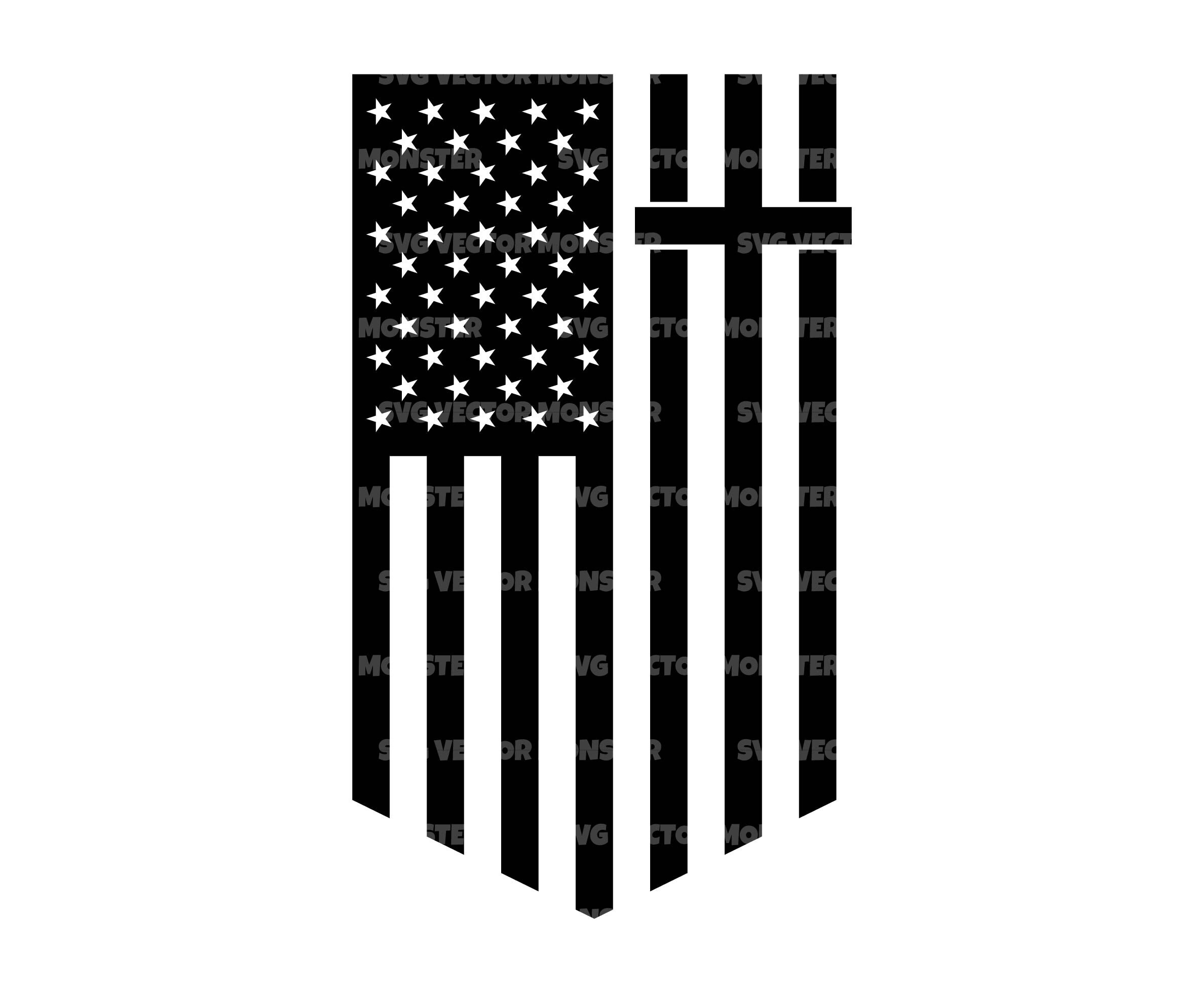 Christian Cross Svg, Amerikaanse vlag Svg, geloof over angst, Jezus ...
